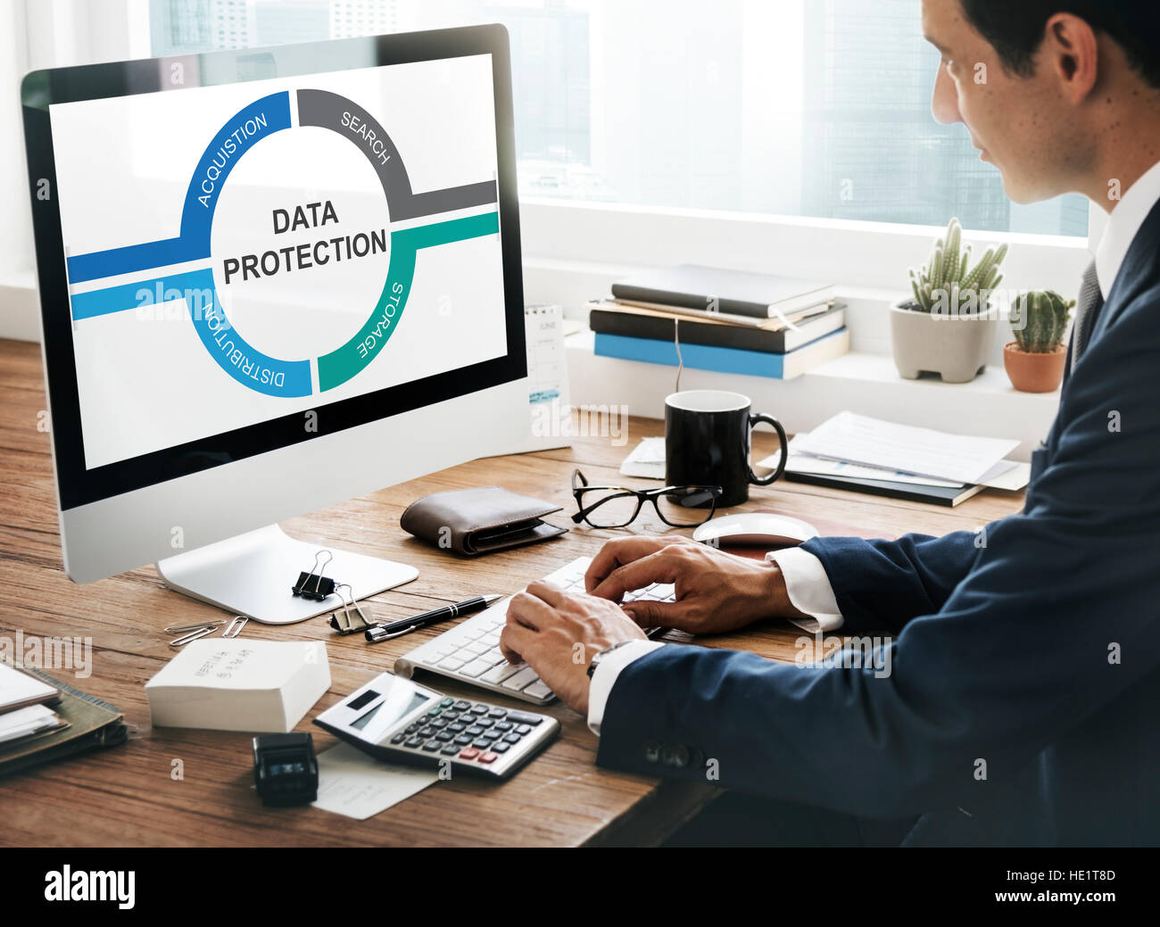 Data Information Protection Center Concept Stock Photo - Alamy