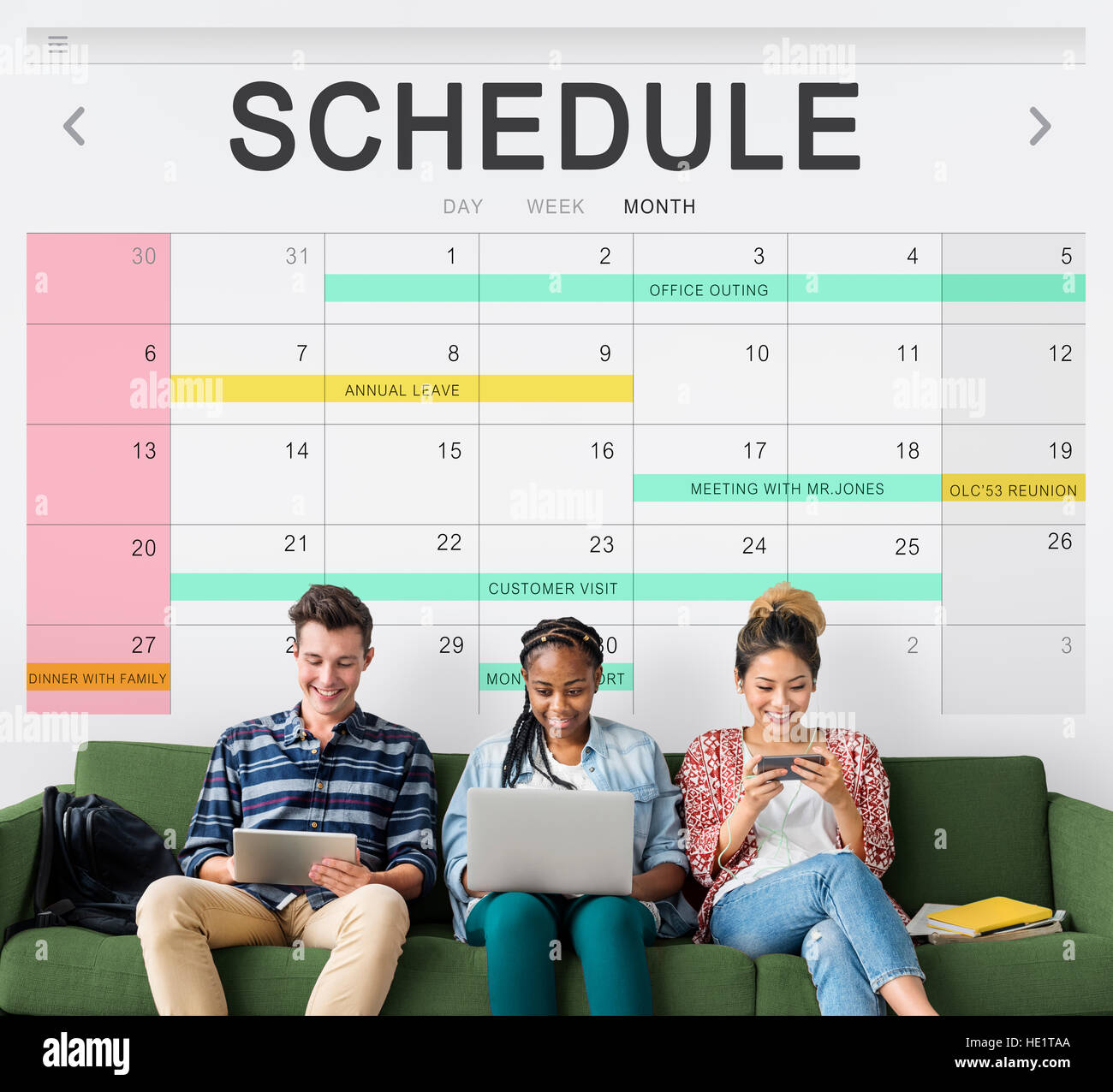 Planner Calendar Schedule Date Concept Stock Photo - Alamy