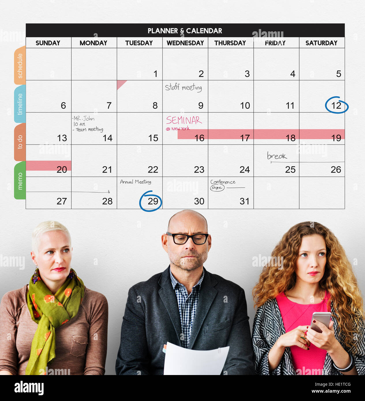 Planner Calendar Schedule Date Concept Stock Photo - Alamy