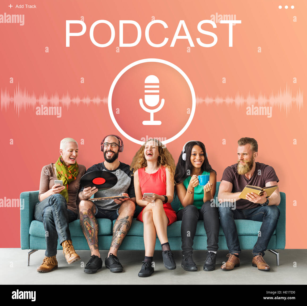 Microphone Audio Podcast Broadcast Media Graphic Concept Stock Photo ...