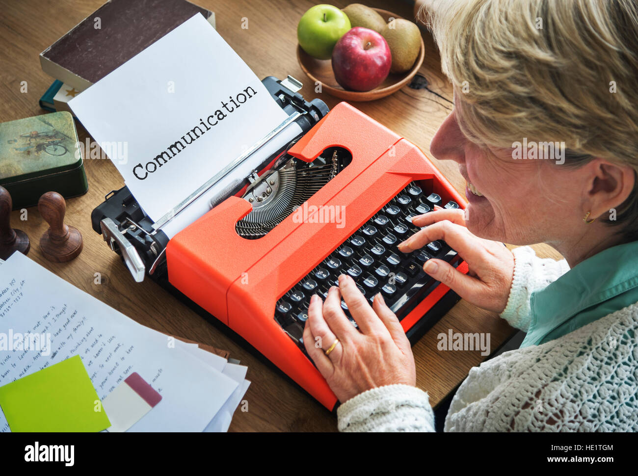 Communication Connection Typing Word Concept Stock Photo - Alamy