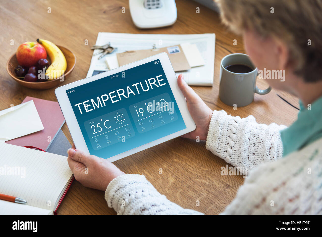 Temperature Weather Forecast Climate Concept Stock Photo - Alamy