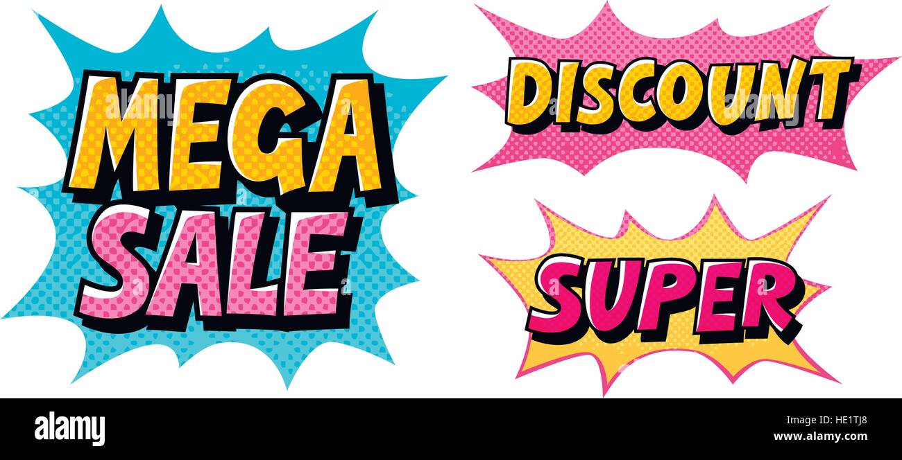 Boom comic text symbol sign cartoon pop art retro vector illustration ...