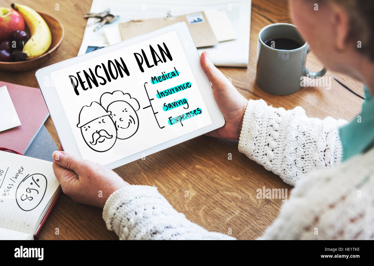 Retirement Financial Plan Risk Assessment Senior Concept Stock Photo ...