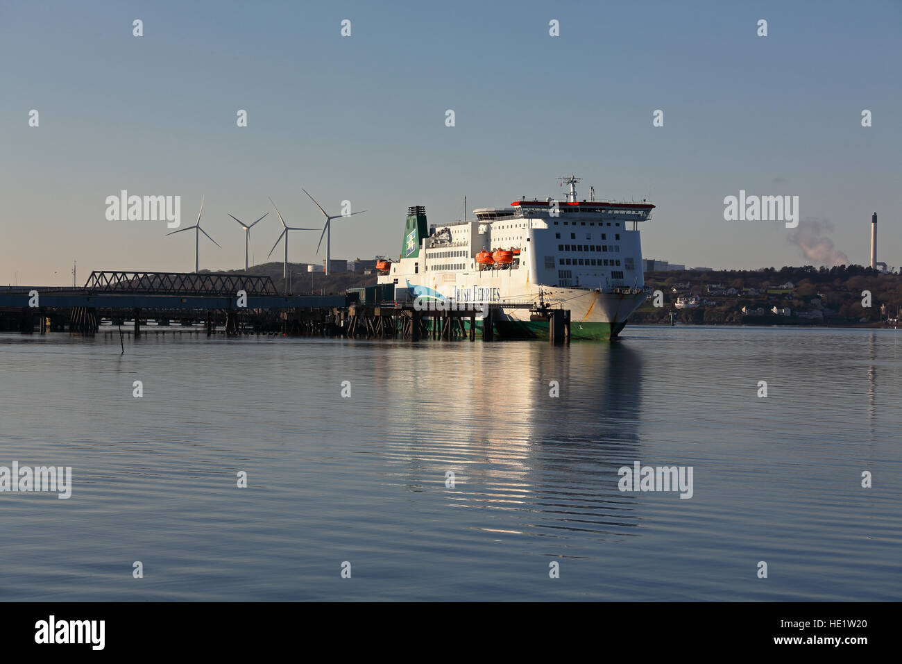 Long distance picture of the large ferry the "Isle of Inishmore" at ...