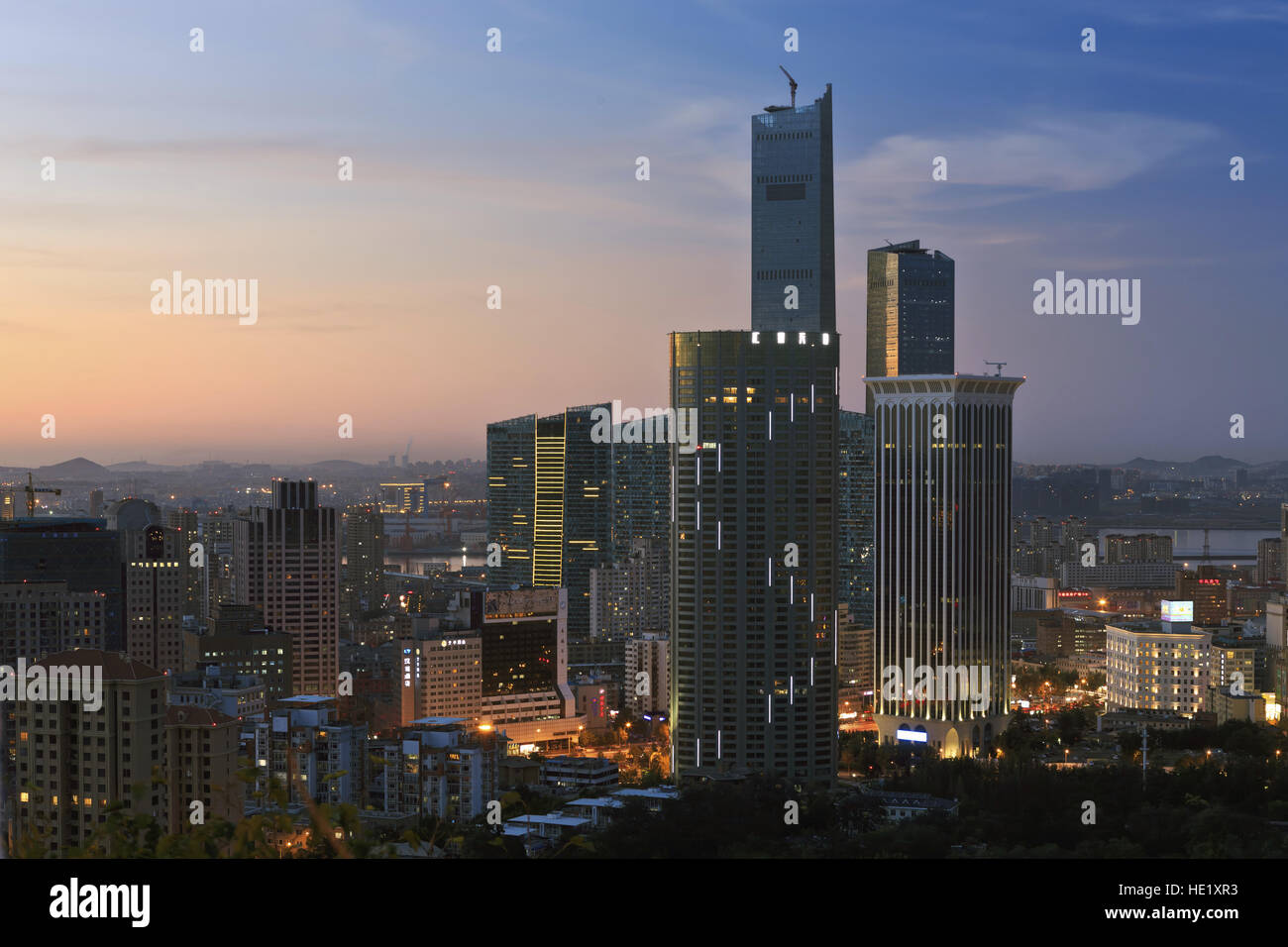 City dalian scenery and night scenery architecture hi-res stock ...