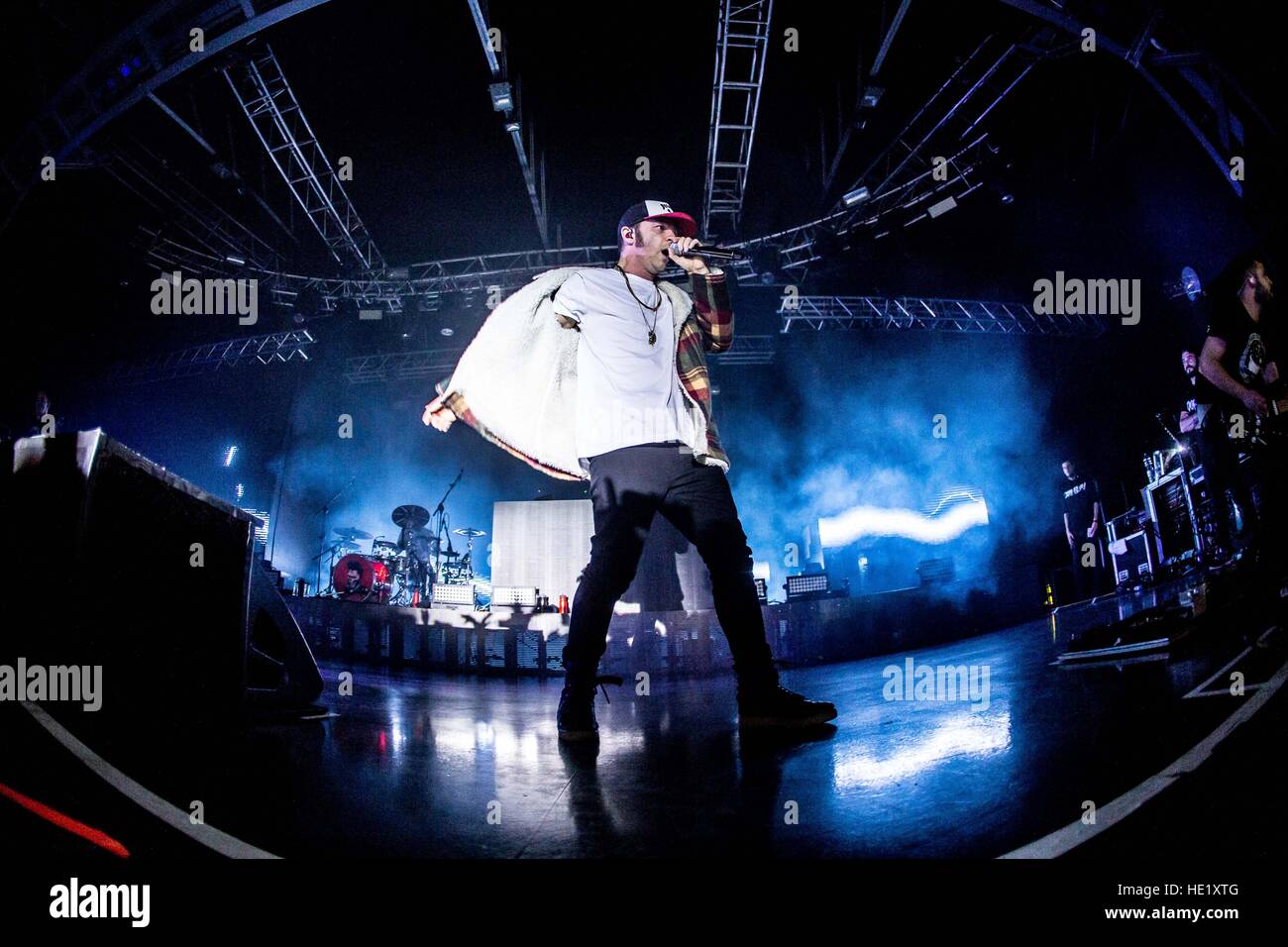 Milano, Italy. 15th Dec, 2016. Italian rapper Salmo performs live at ...