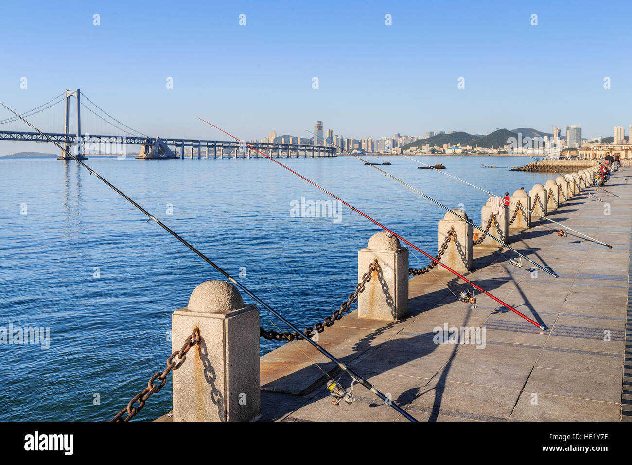 Dalian evening city building Stock Photo - Alamy