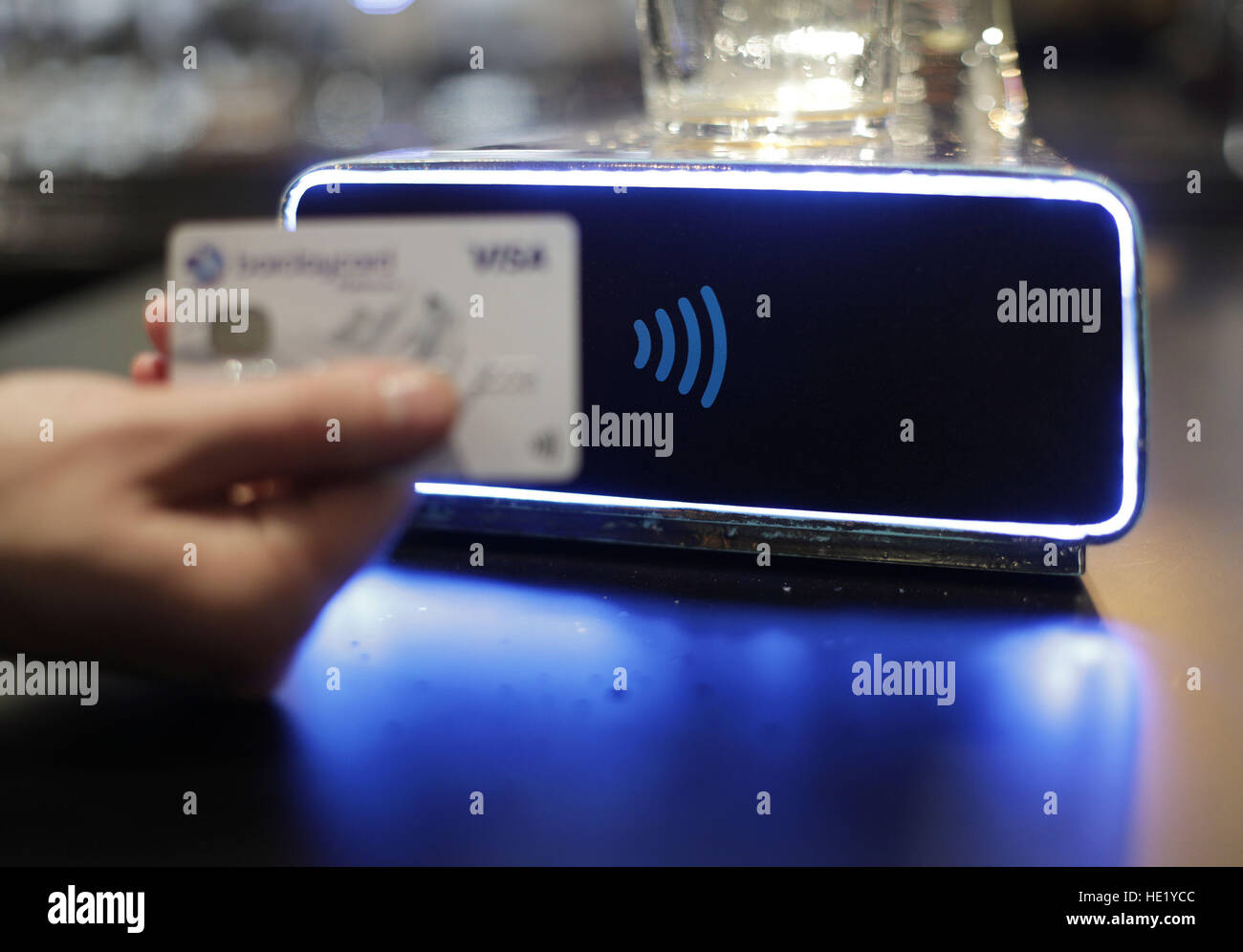 A demonstration takes place of the world's first contactless, self ...