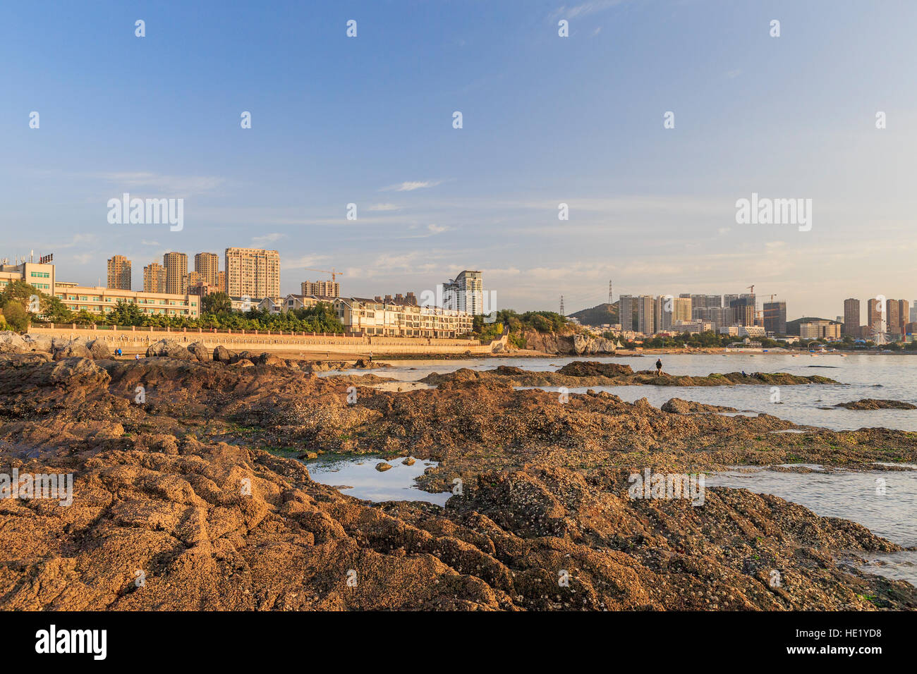 Dalian evening city building Stock Photo - Alamy