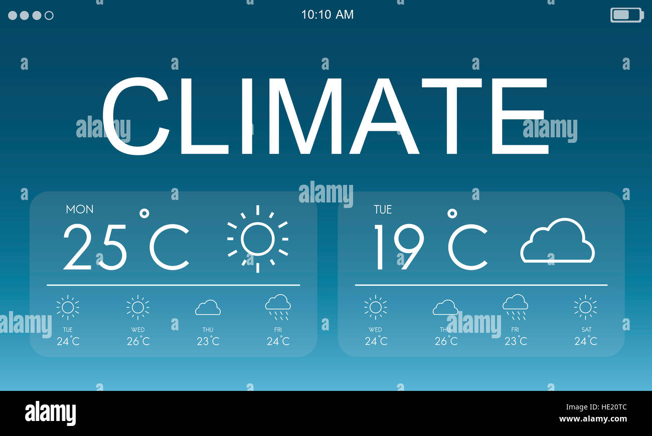 Climate Weather Forecast Temperature Concept Stock Photo - Alamy