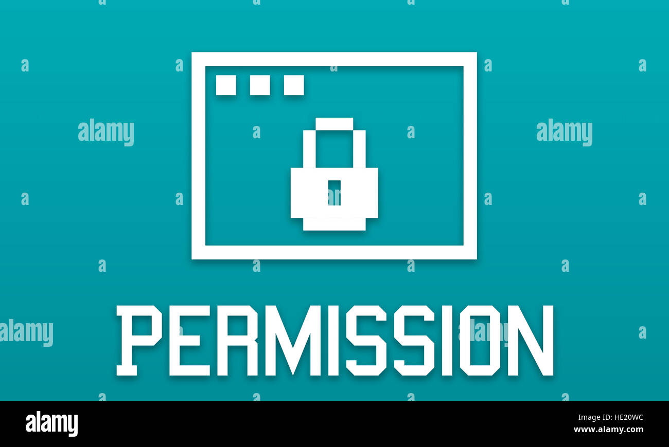 Permission Privacy Protection Security Concept Stock Photo - Alamy