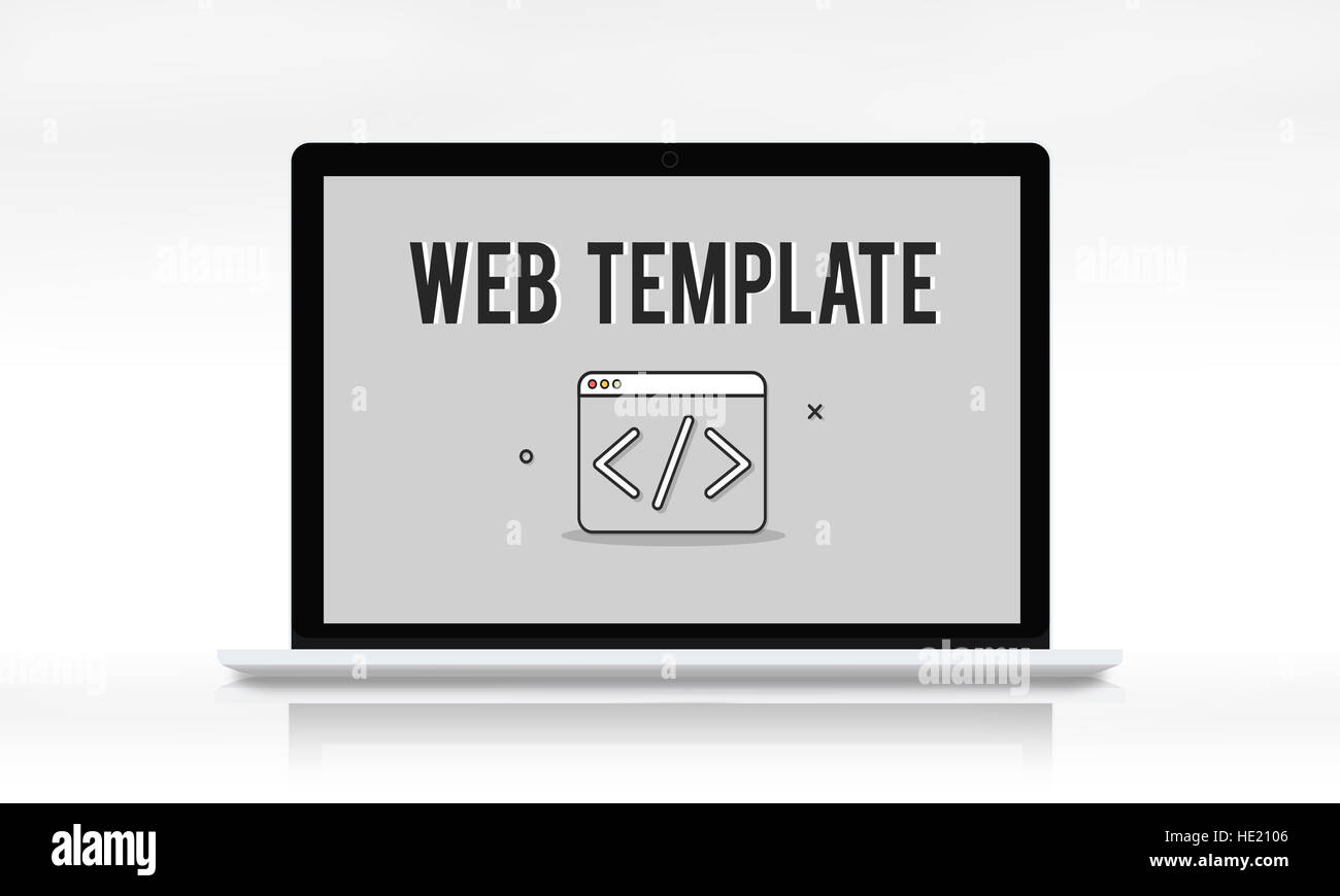 Web Development Symbol Icon Concept Stock Photo - Alamy