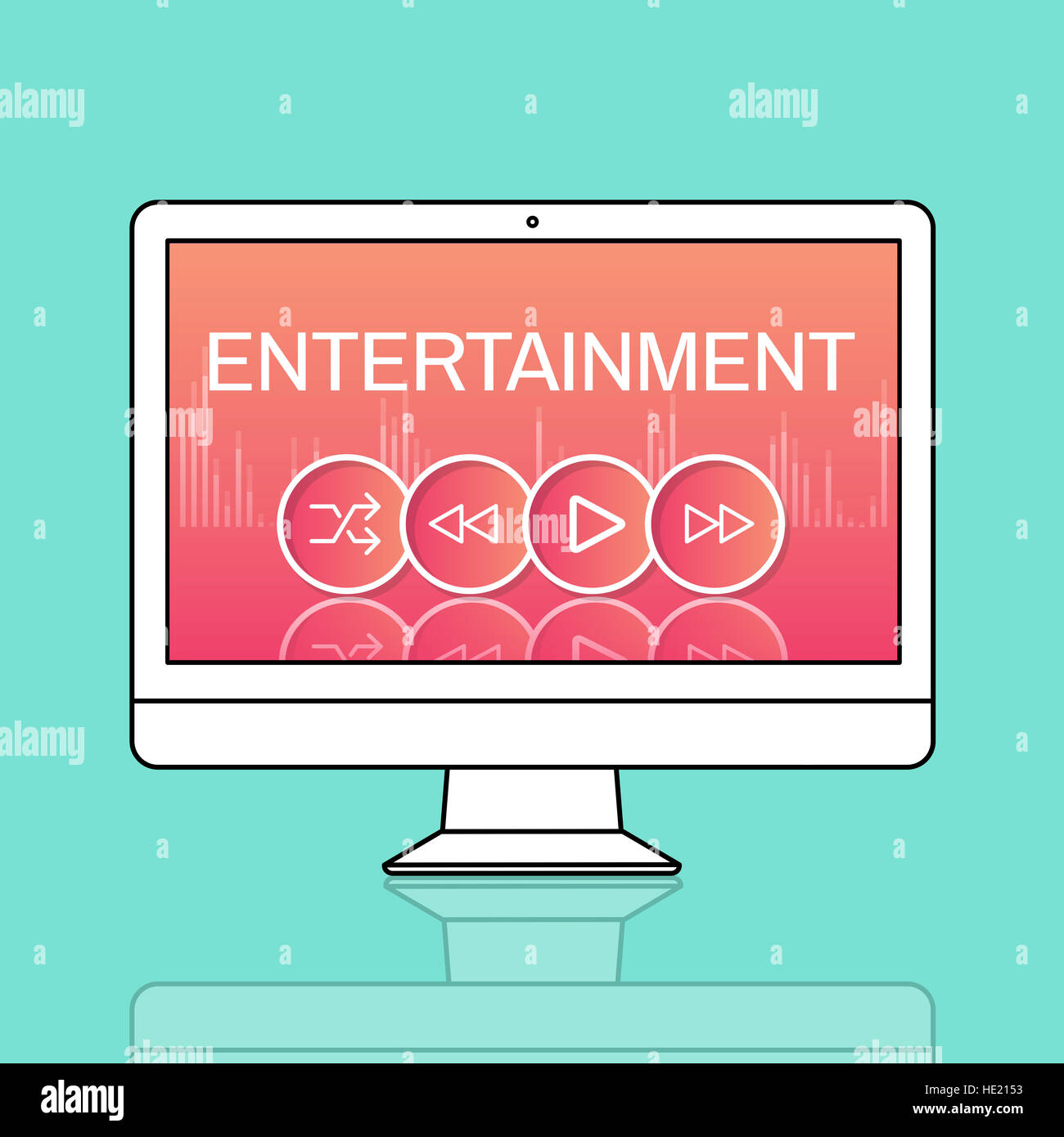 Multimedia Buttons Icons Interface Concept Stock Photo - Alamy