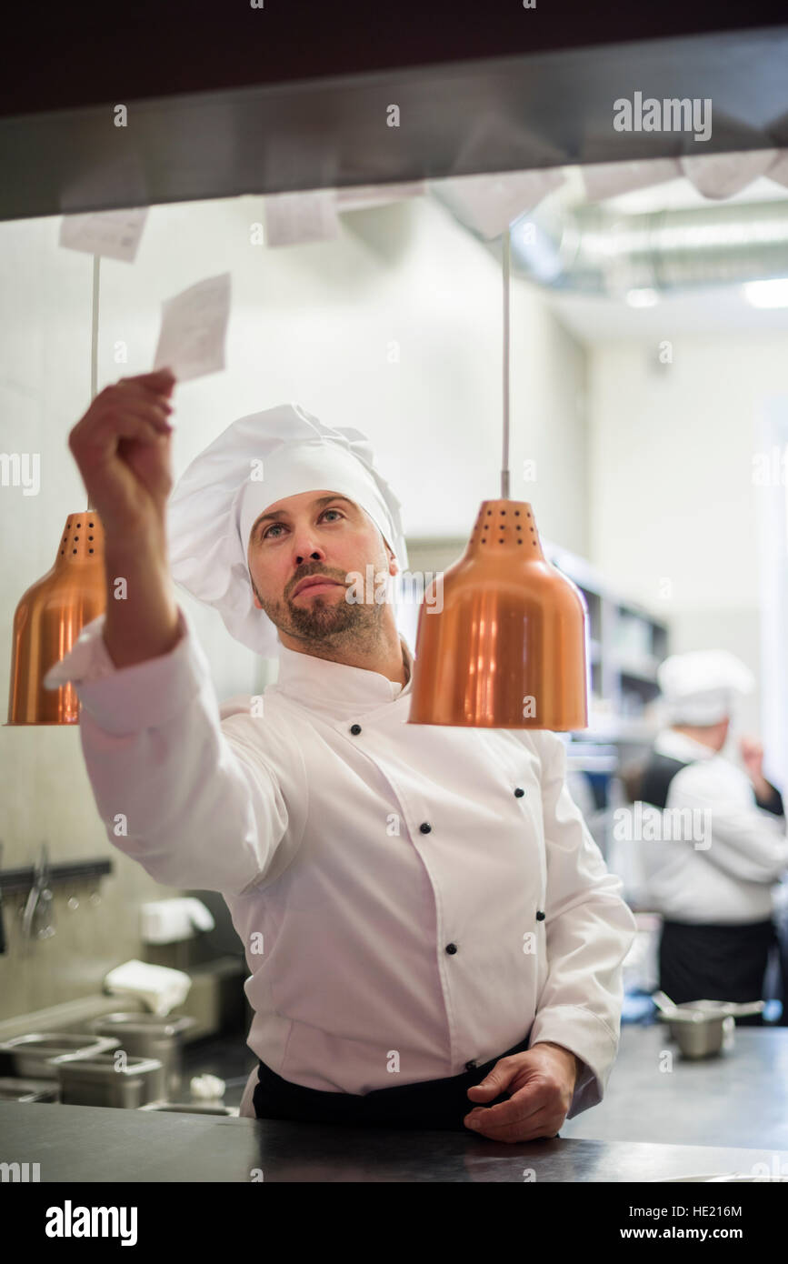 Chef is ready to take the order Stock Photo - Alamy
