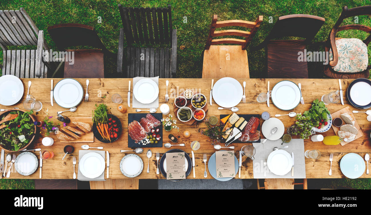 Table Dishware Decor Dinner Concept Stock Photo - Alamy