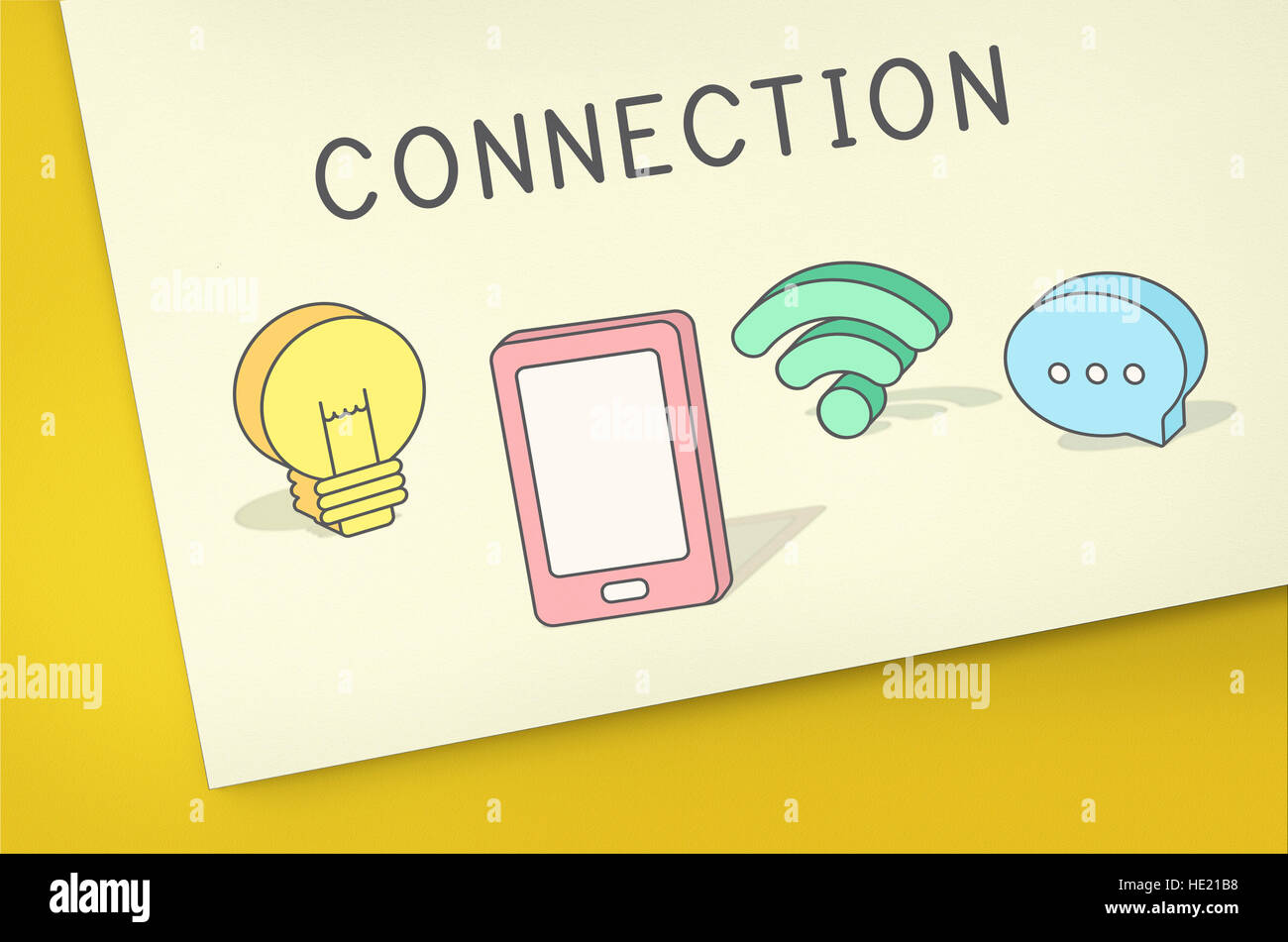 Internet Networking Connection Communication Icon Concept Stock Photo ...