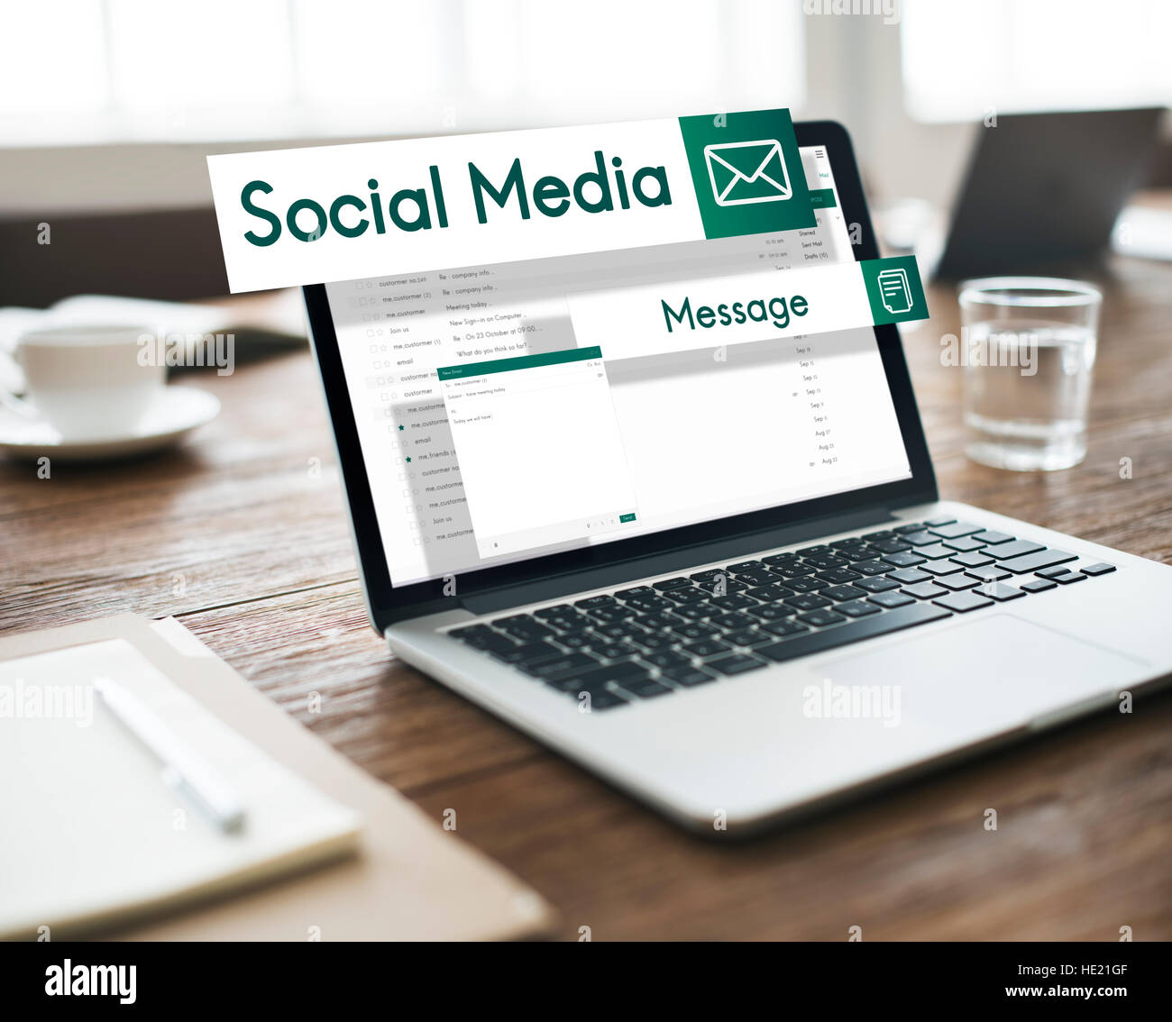 E-mail Global Communications Connection Social Networking Concept Stock ...