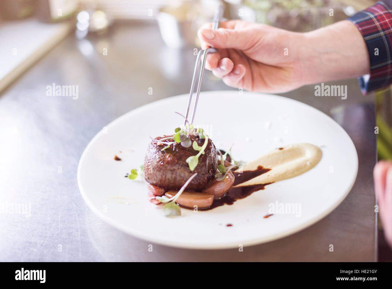 Some sprouts to decorate the meal Stock Photo - Alamy