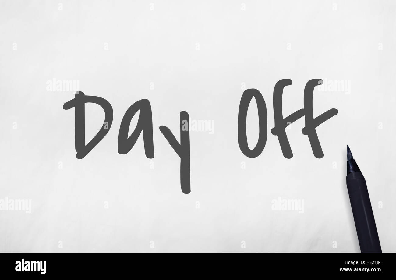Day Off Annual Leave Relaxation Holiday Vacation Concept Stock Photo ...