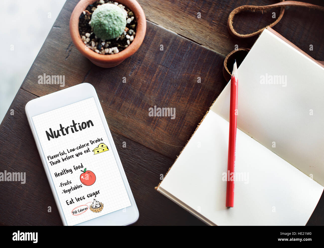 Healthy Diet Notes To Do List Concept Stock Photo - Alamy