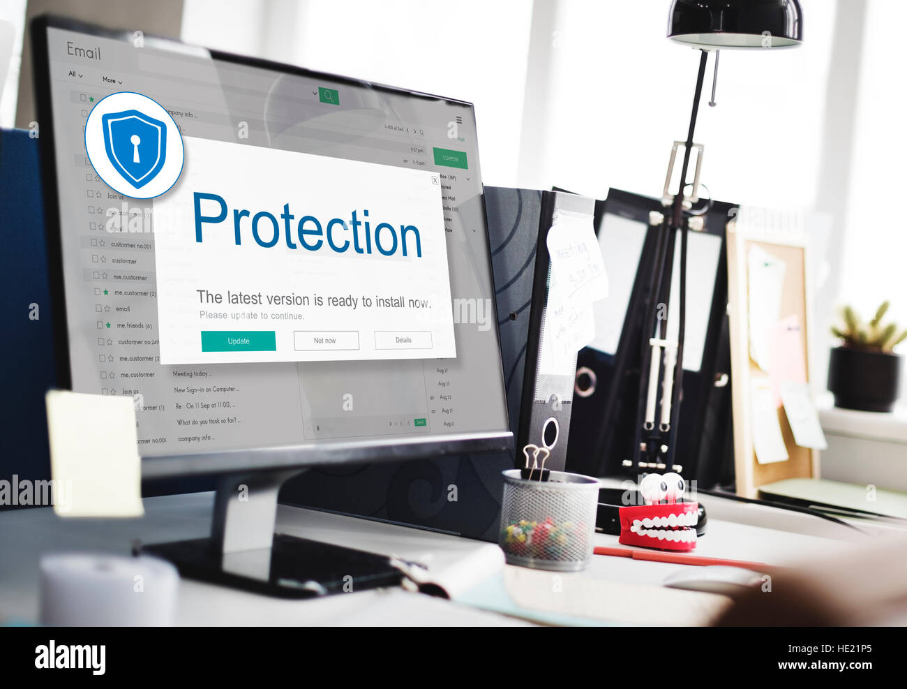 Firewall Antivirus Alert Protection Security Caution Concept Stock ...