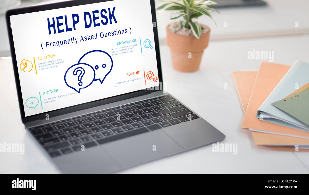 FAQs Customer Service Icon Concept Stock Photo - Alamy