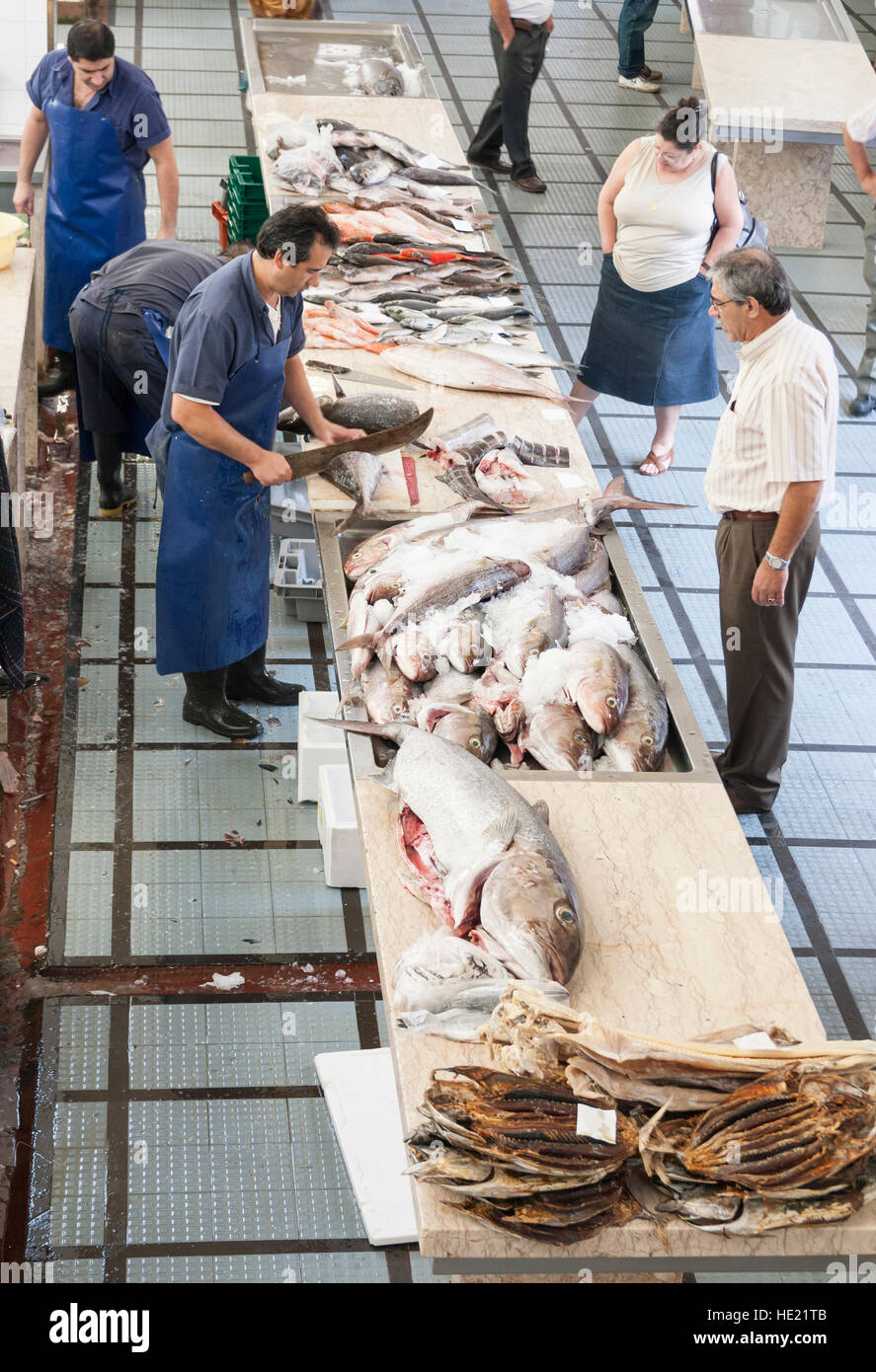 Fish market in Funchal, Madeira Stock Photo - Alamy