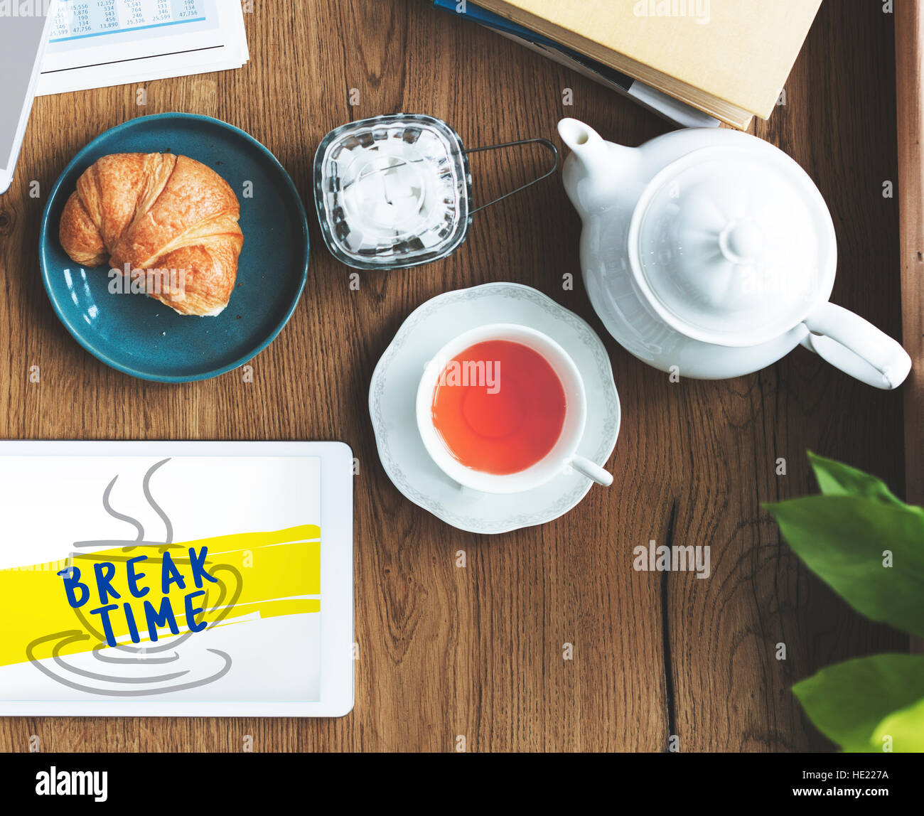 Relax Coffee Break Time Graphic Concept Stock Photo - Alamy