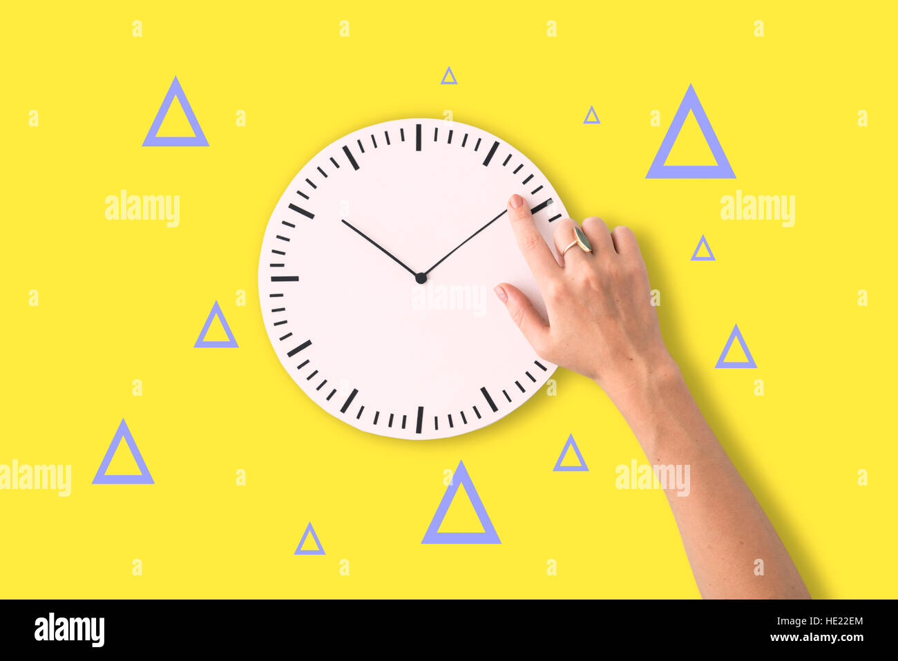 Clock Time Second Minute Hour Puntual Circle Concept Stock Photo - Alamy