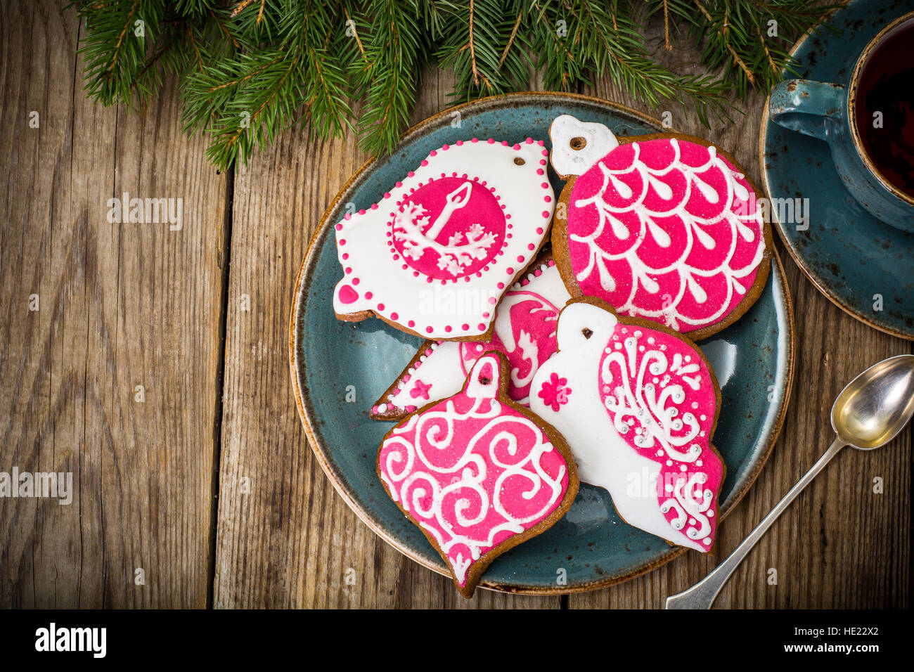 Gingerbread for Christmas and New Year. Studio Photo Stock Photo - Alamy