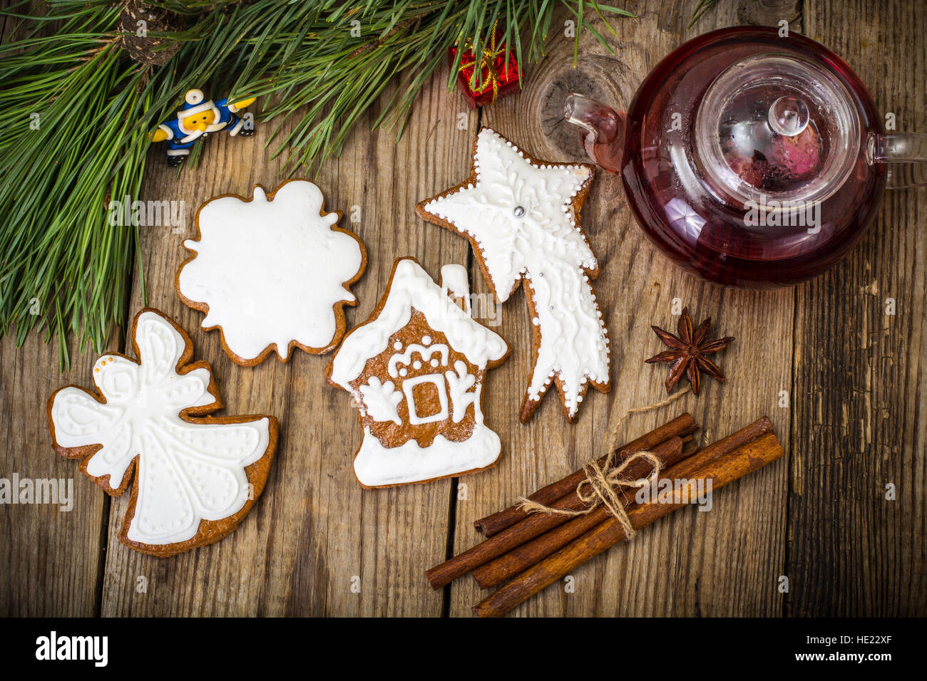 Gingerbread for Christmas and New Year. Studio Photo Stock Photo - Alamy
