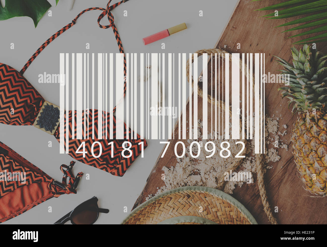 Barcode Badage Banner Scan Graphic Concept Stock Photo - Alamy
