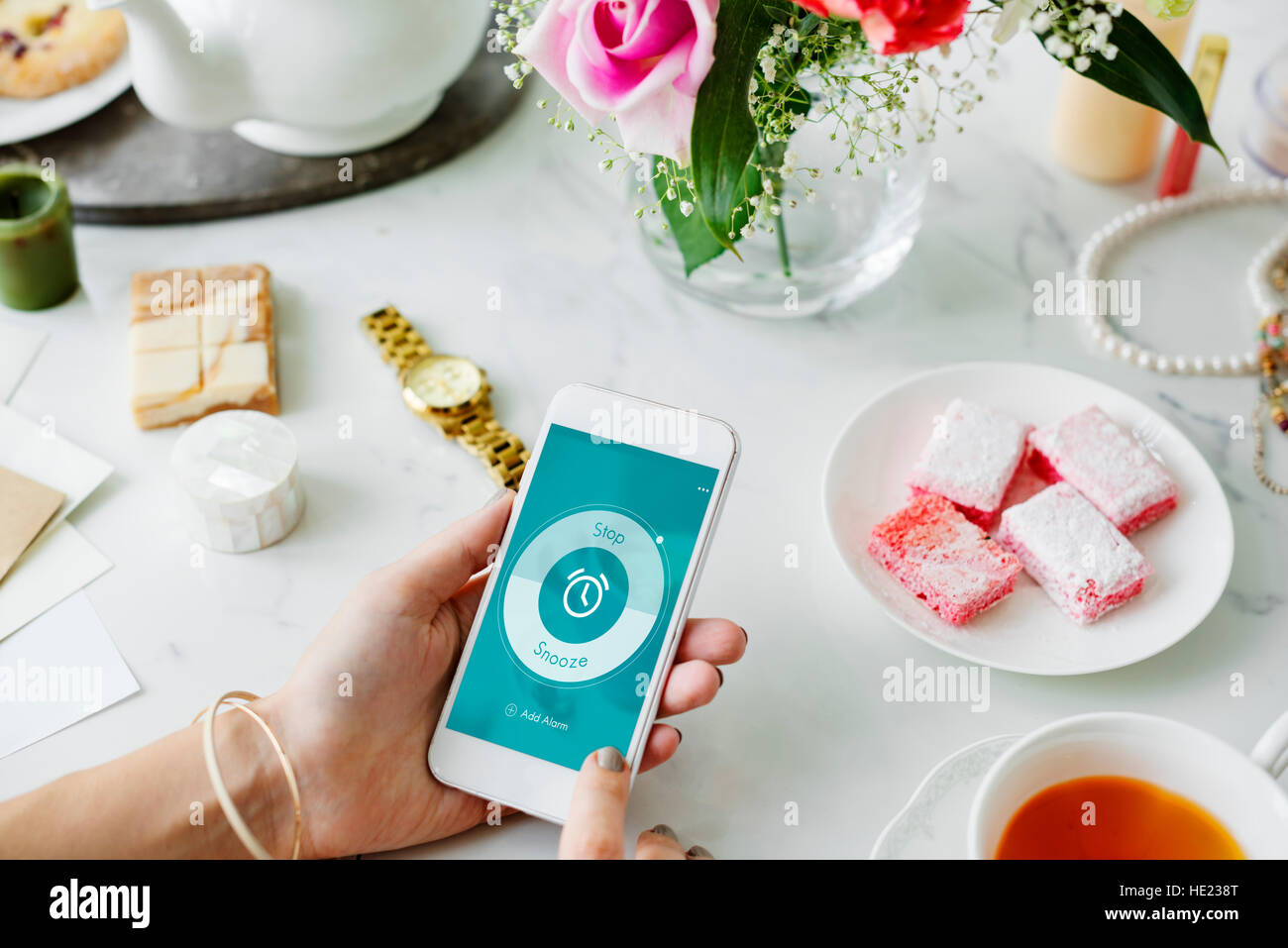 Alarm Clock Wake Up Time Reminder Personal Organizaer Concept Stock ...