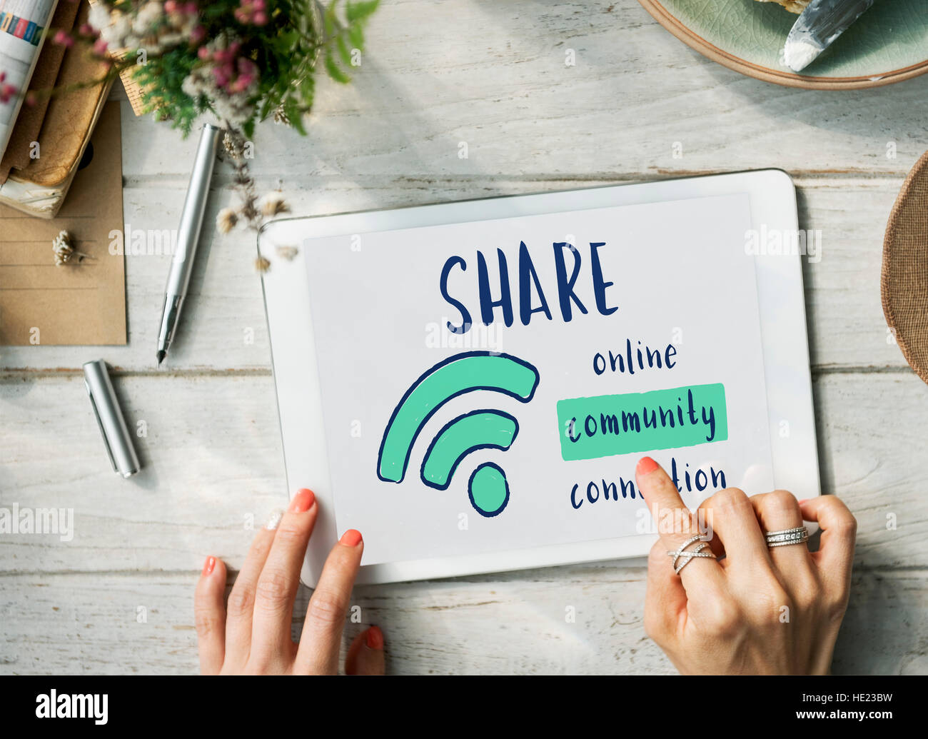 Networking communication Connection Share Ideas Concept Stock Photo - Alamy