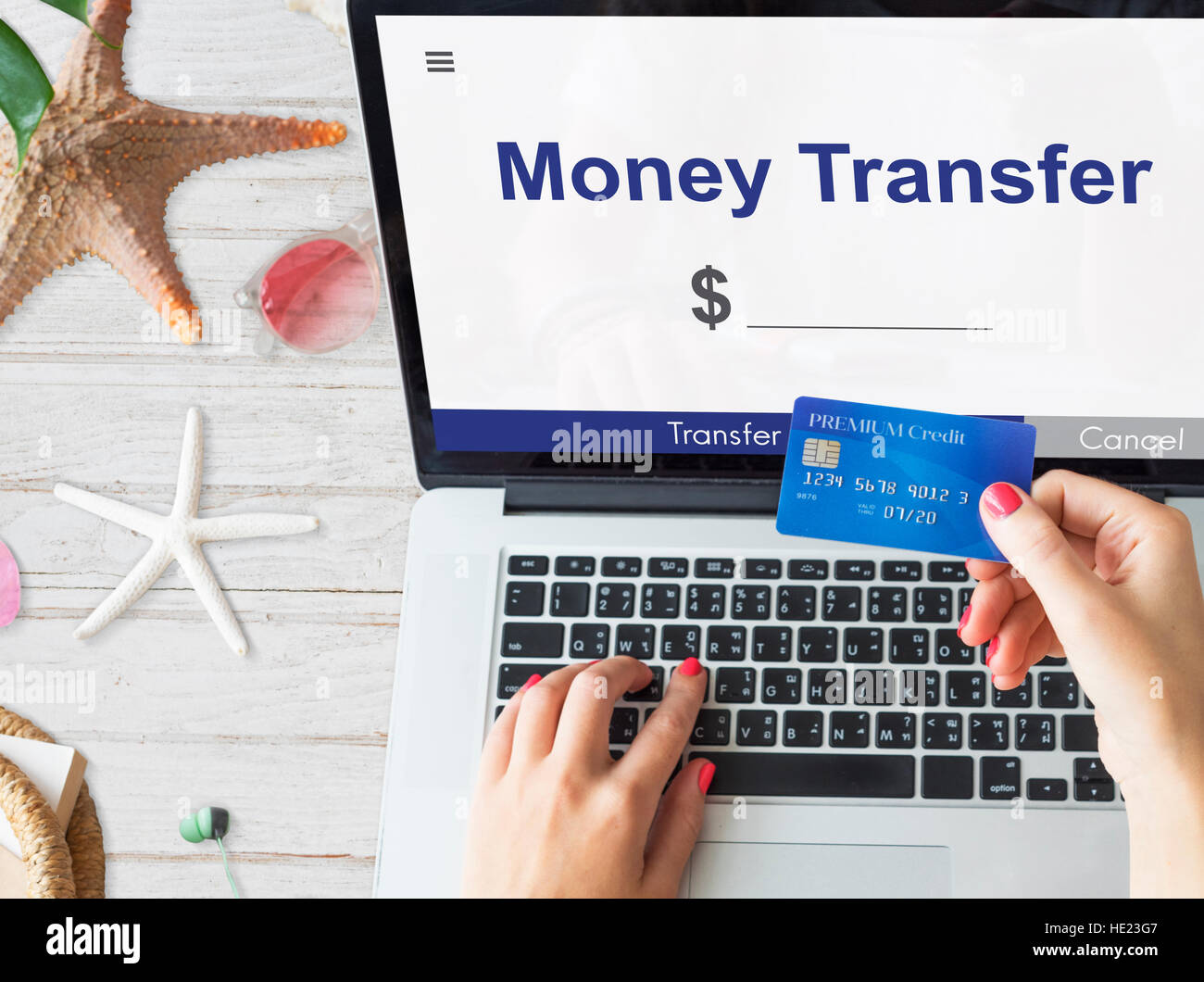 Online Money Transfer Interface Concept Stock Photo - Alamy