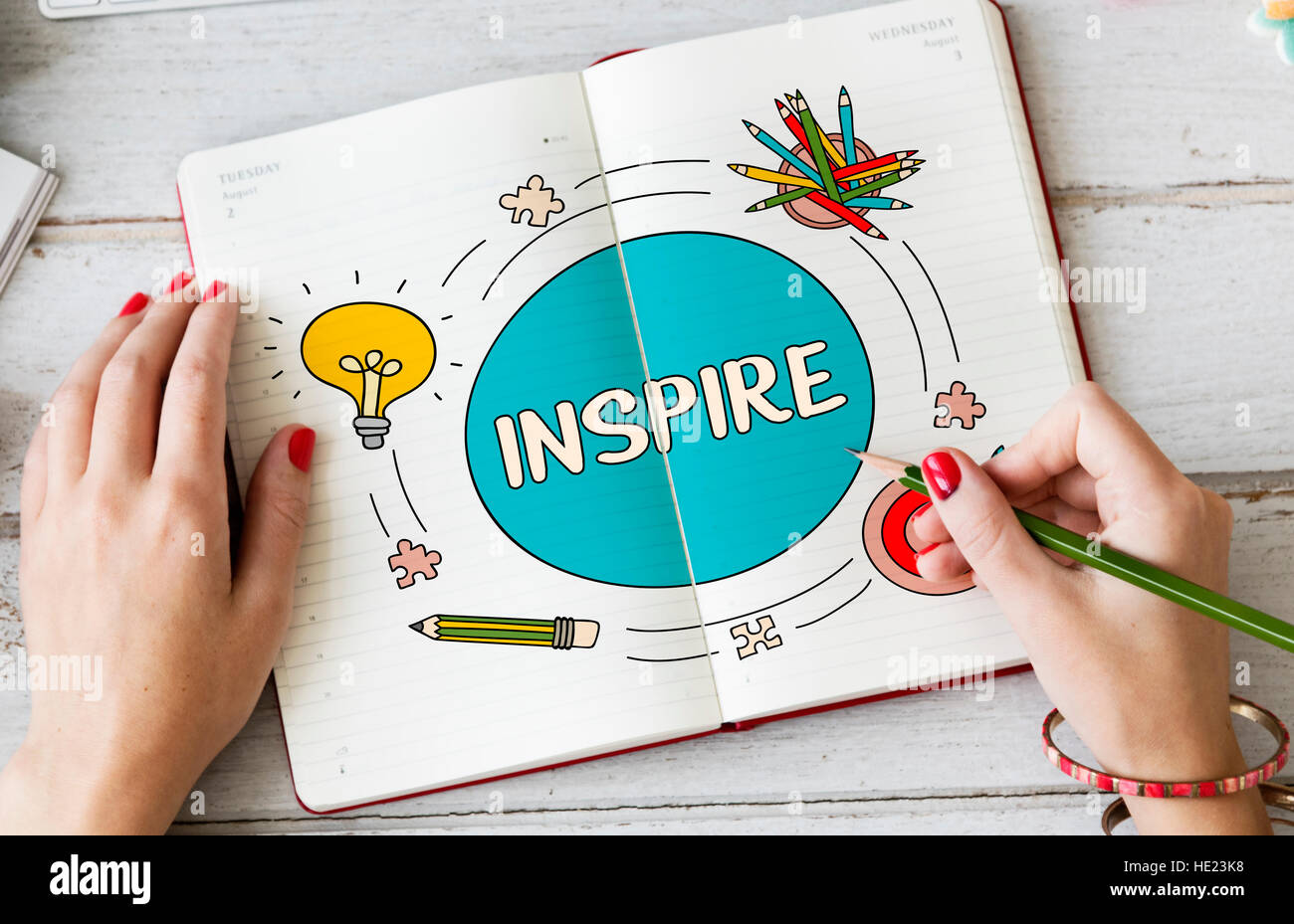 Freash Ideas Inspire Design Creative Concept Stock Photo - Alamy