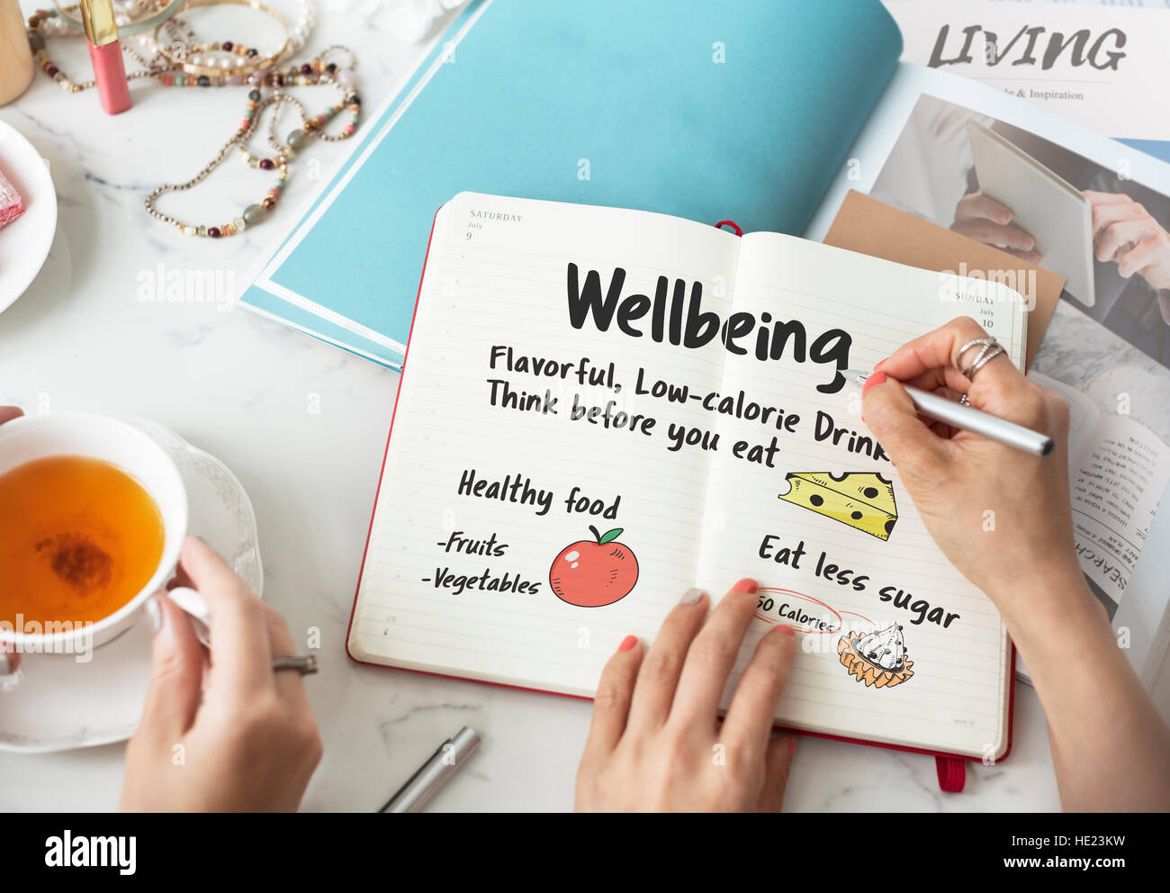 Healthy Diet Notes To Do List Concept Stock Photo - Alamy