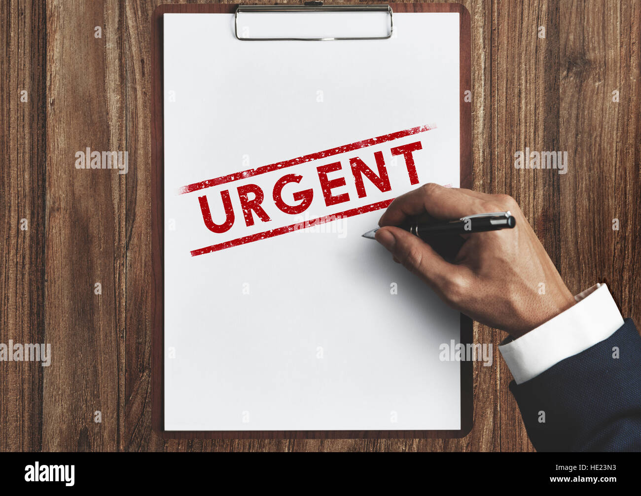 Urgent Notice Important Quick Serious Speed Concept Stock Photo - Alamy