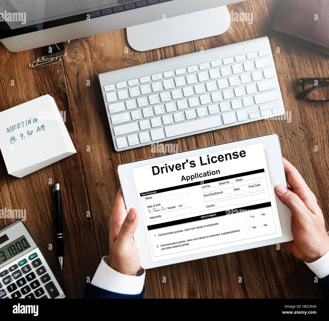 Driver’s License Application Permission Form Concept Stock Photo - Alamy