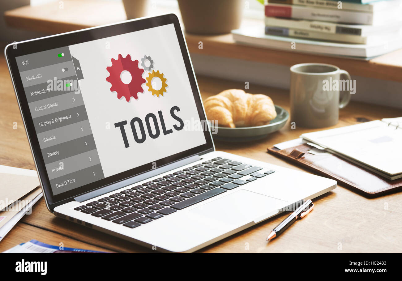 Tools Settings Configuration Setup Concept Stock Photo - Alamy