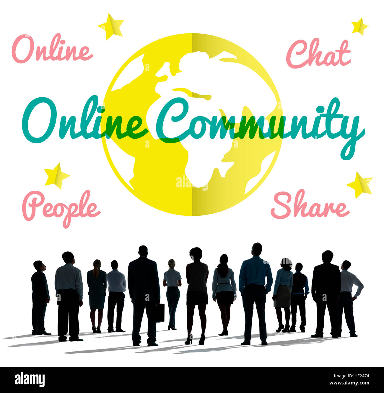 Online Community Global Icon Concept Stock Photo - Alamy