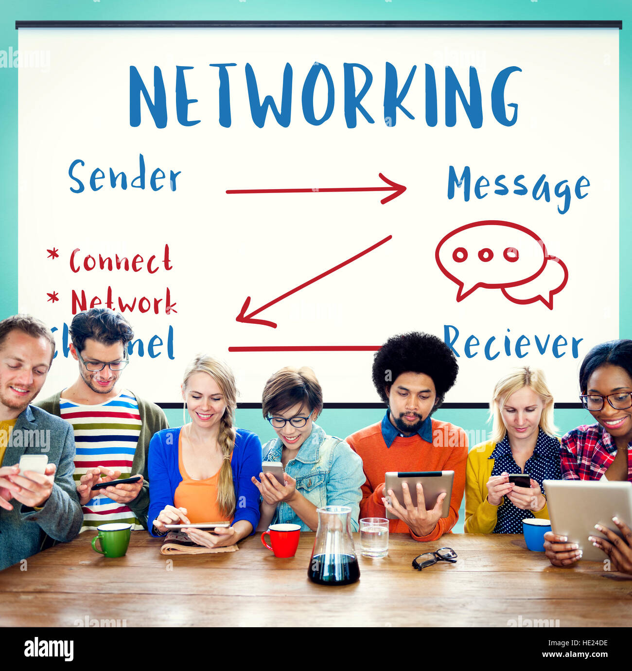 Communication Graph Networking Connection Internet Concept Stock Photo ...