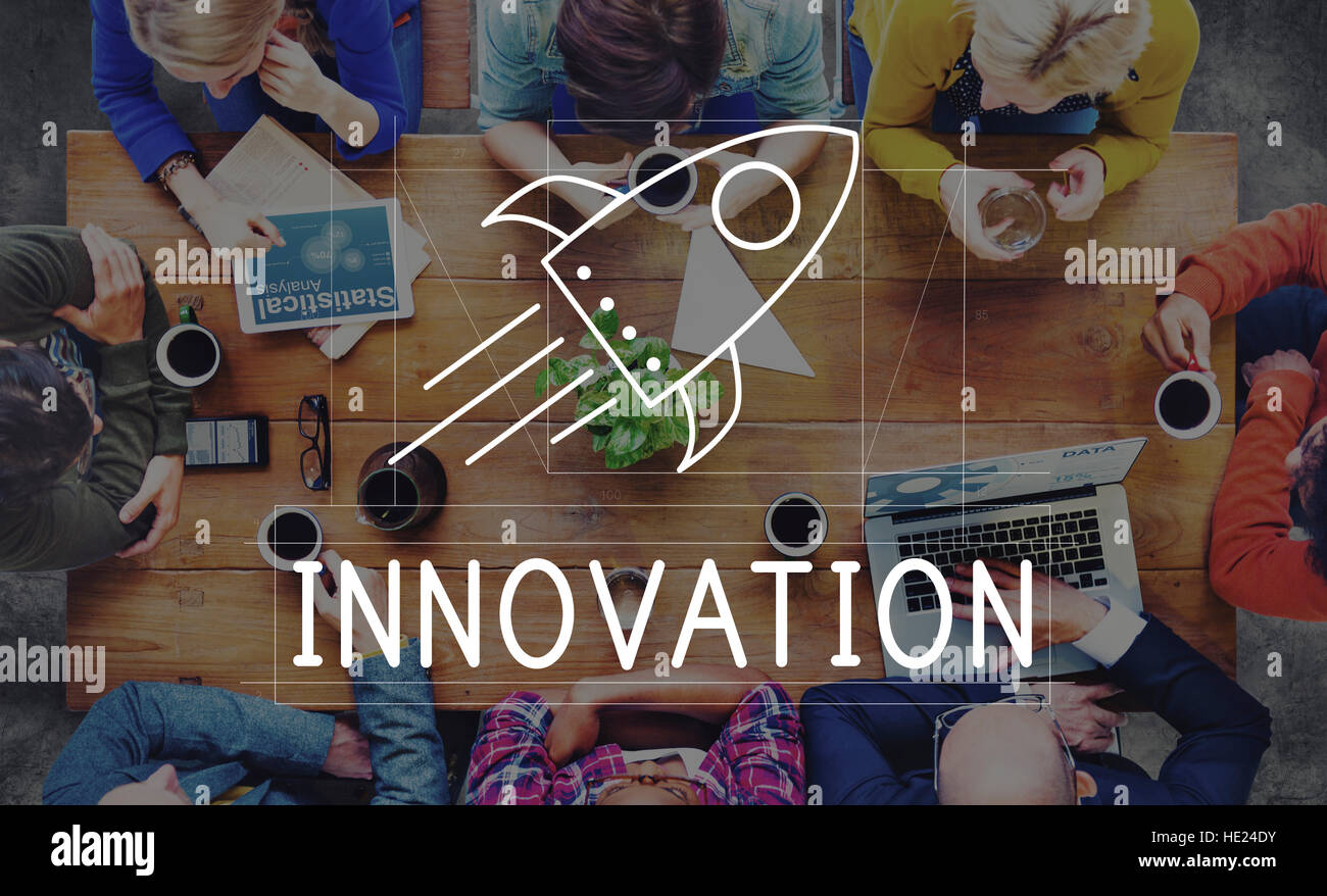 Goals Ideas Mission Spaceship Concept Stock Photo - Alamy