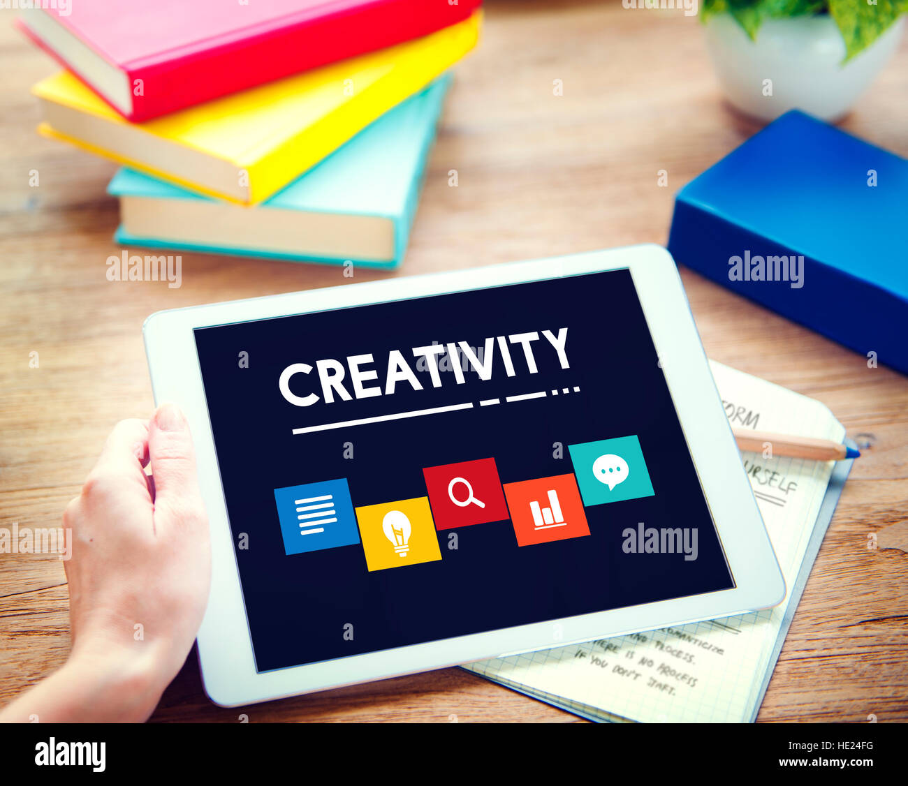 Creative Ideas Icon Boxes Concept Stock Photo - Alamy