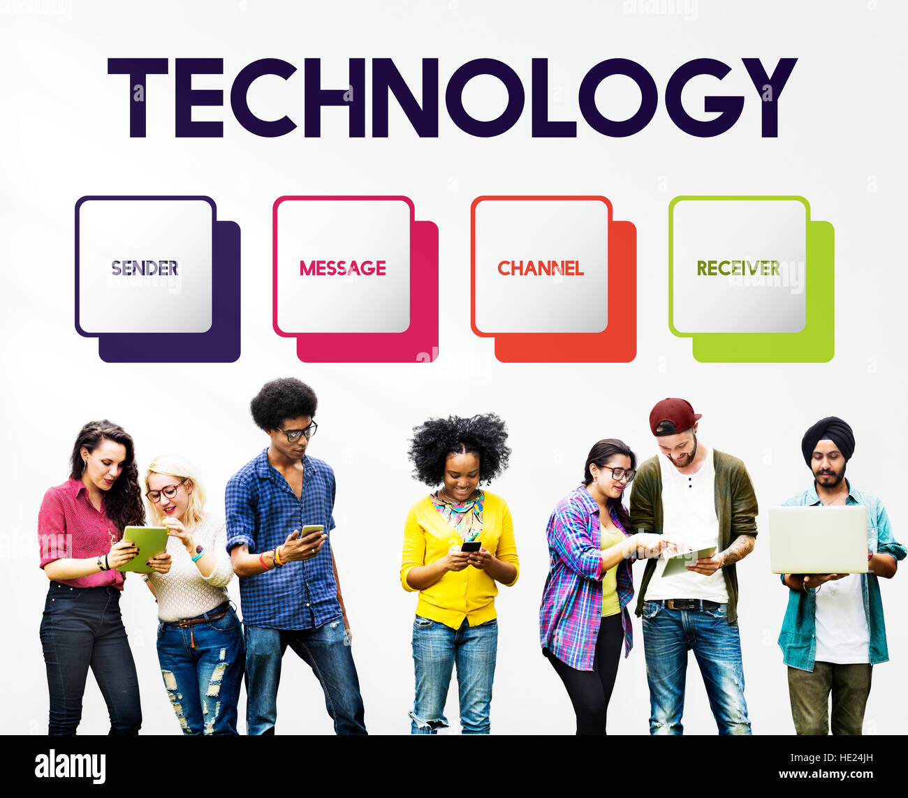 Technology Digital Evolution Innovation Net Concept Stock Photo - Alamy