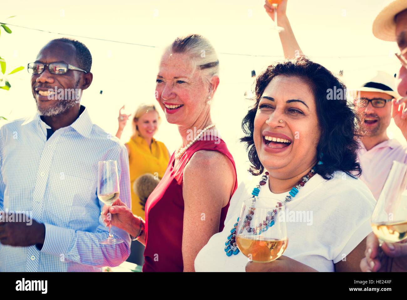 Group Of People Party Concept Stock Photo - Alamy