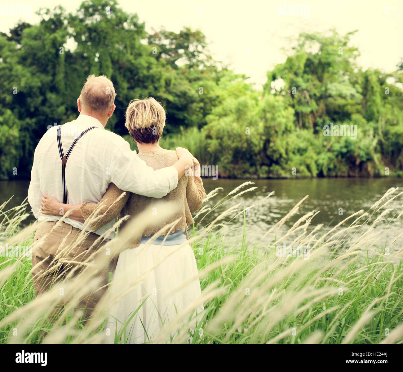Elderly Senior Couple Romance Love Concept Stock Photo - Alamy