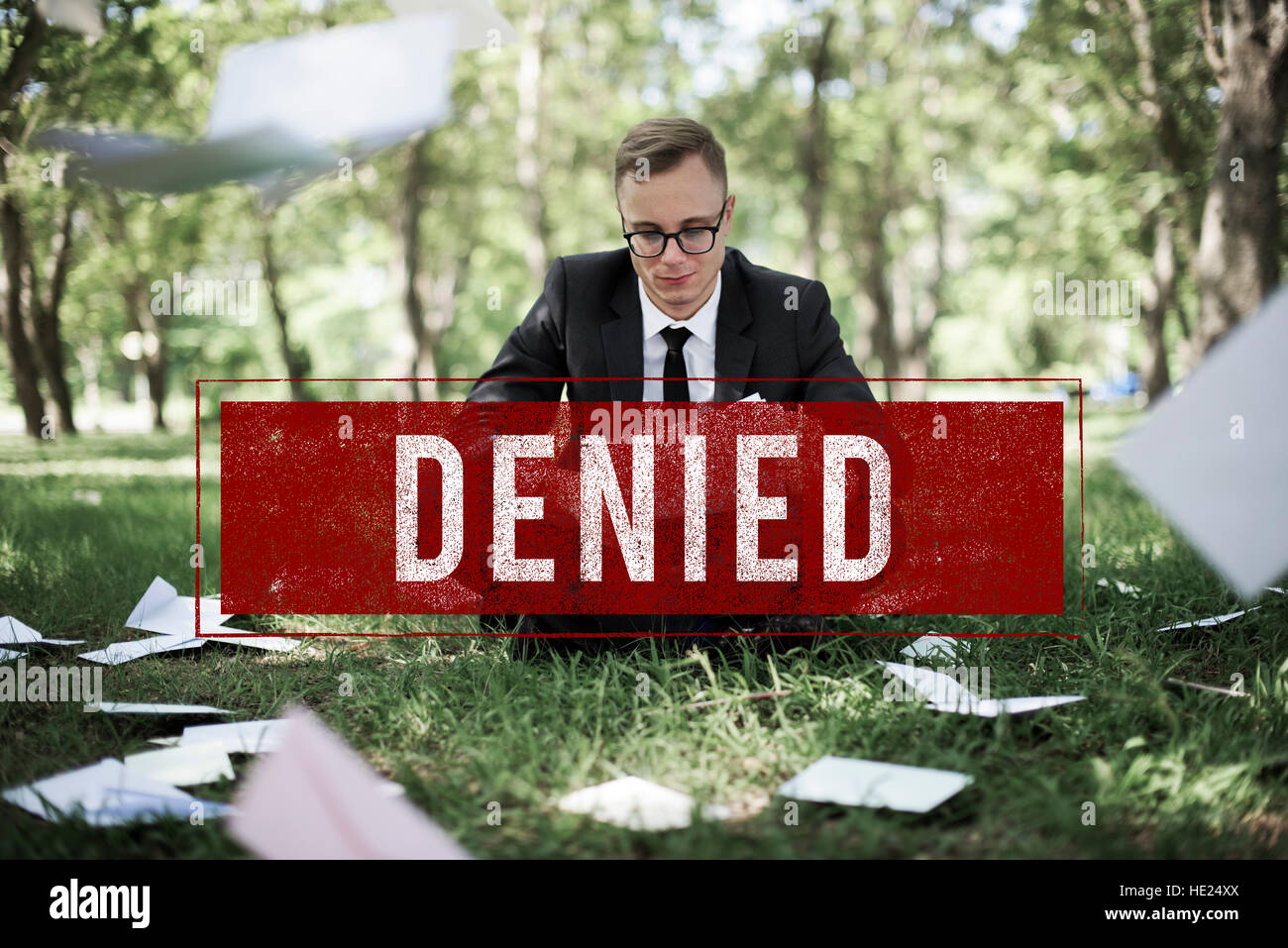 Denied Rejected Banned Failed Stamp Graphic Concept Stock Photo - Alamy