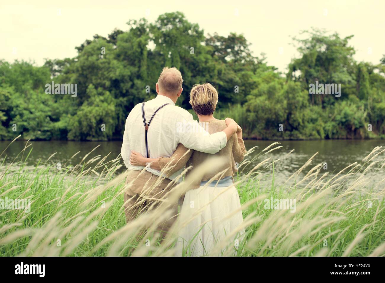 Elderly Senior Couple Romance Love Concept Stock Photo - Alamy